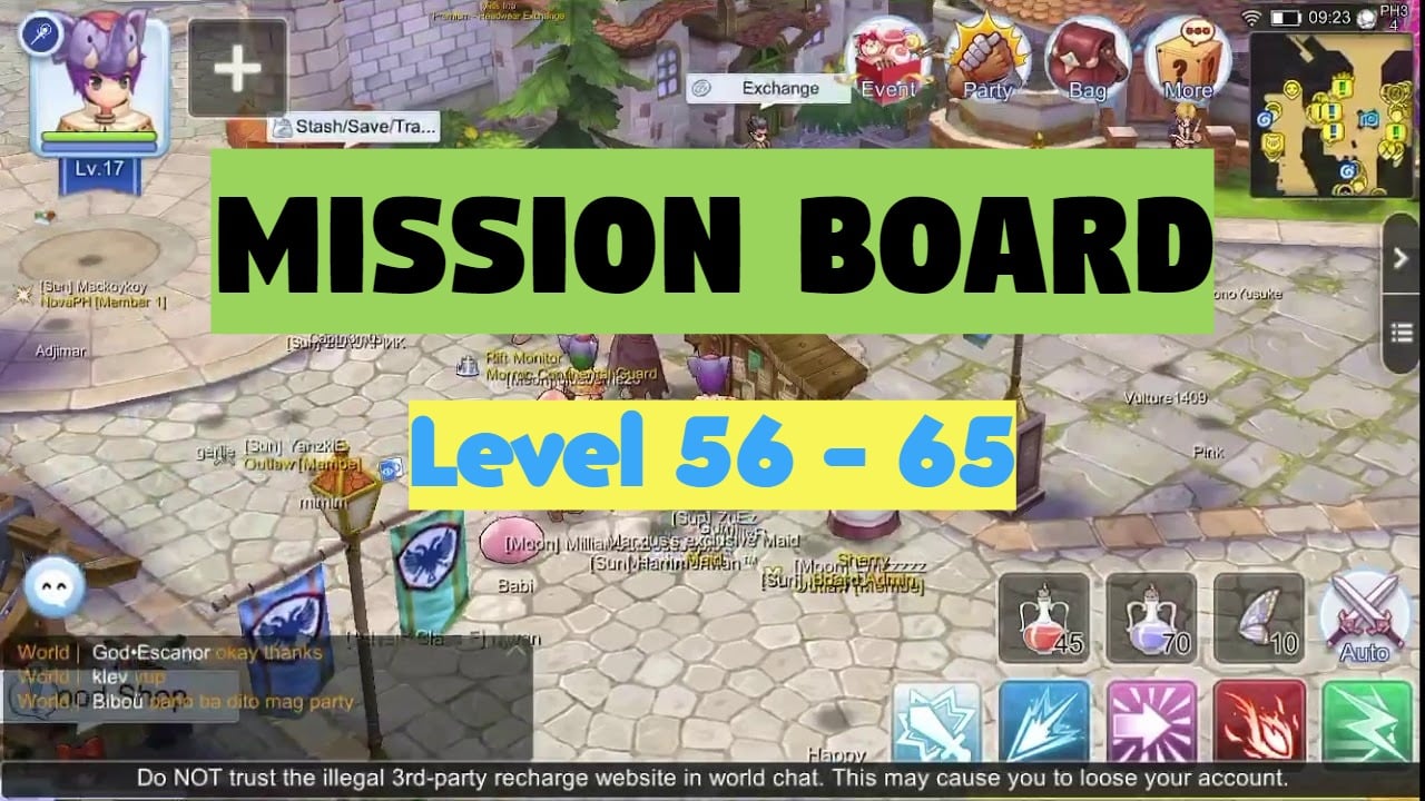 Panduan Mission Board Level 56-65 Ragnarok M: Eternal Love - Jonooit