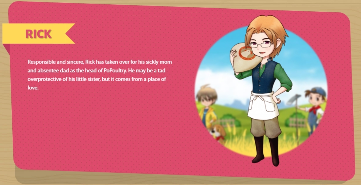Kandidat Bujangan Rick - Story of Seasons: Friends of Mineral Town ...