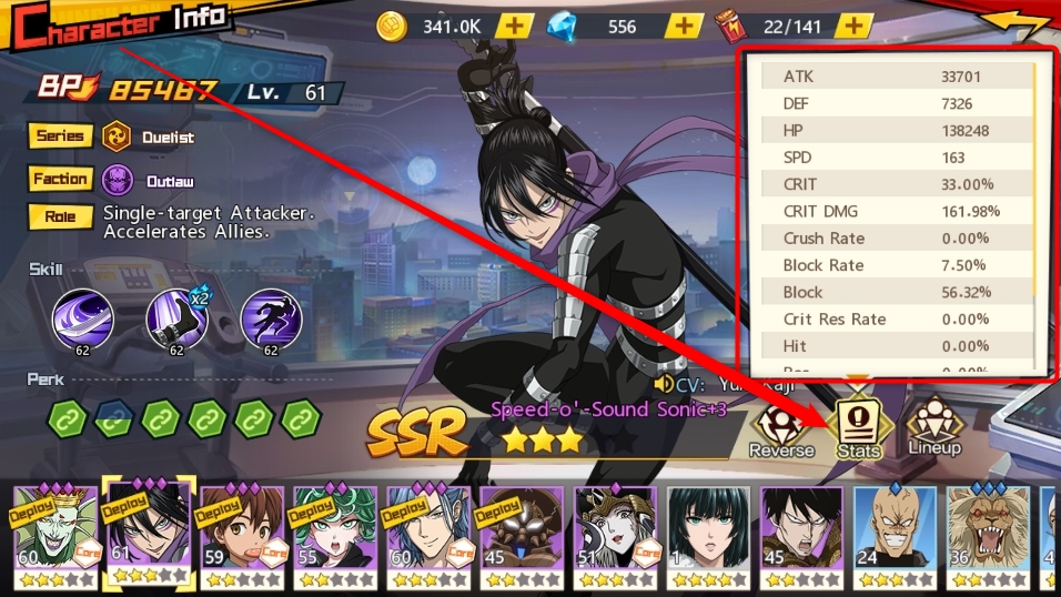 Panduan Base & Advanced Stats + Attack Range - ONE PUNCH MAN: The ...