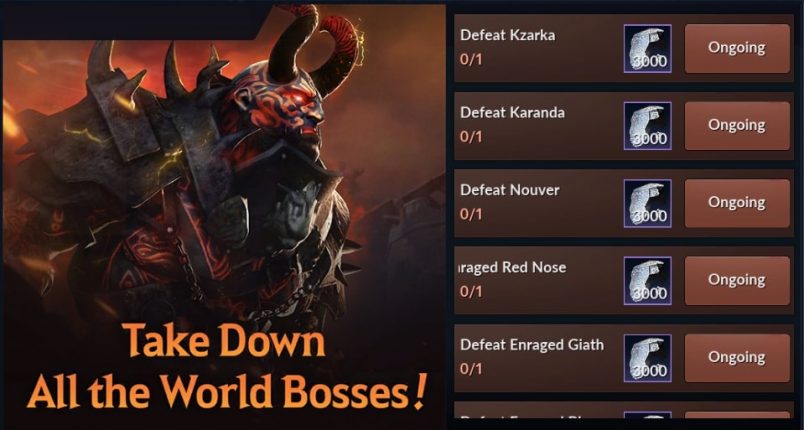 Event: Take Down All World Bosses! - Black Desert Mobile - Jonooit